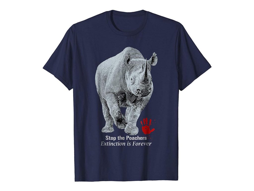 Black Rhino T-Shirt | Stop Poachers, Extinction is Forever – Wild for ...